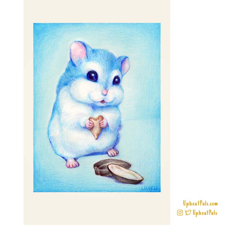 Blue Hamster Poster Print | Lilycli and UpbeatPals at ClirStudio, art ...